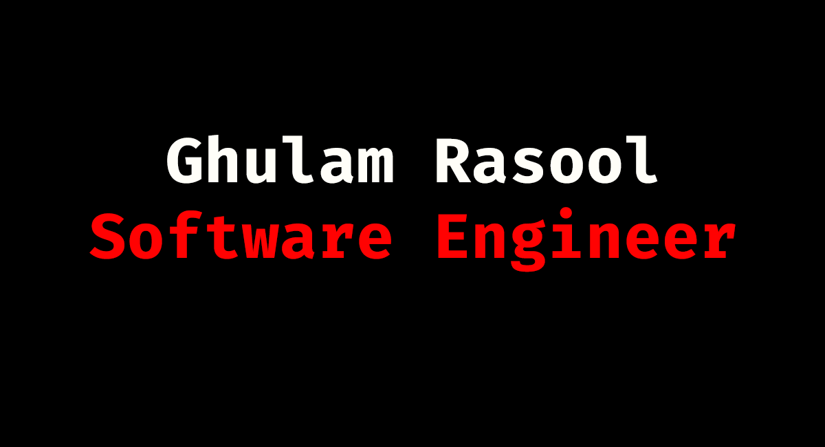 Ghulam Rasool: Full Stack MERN Developer & Web Solutions Expert